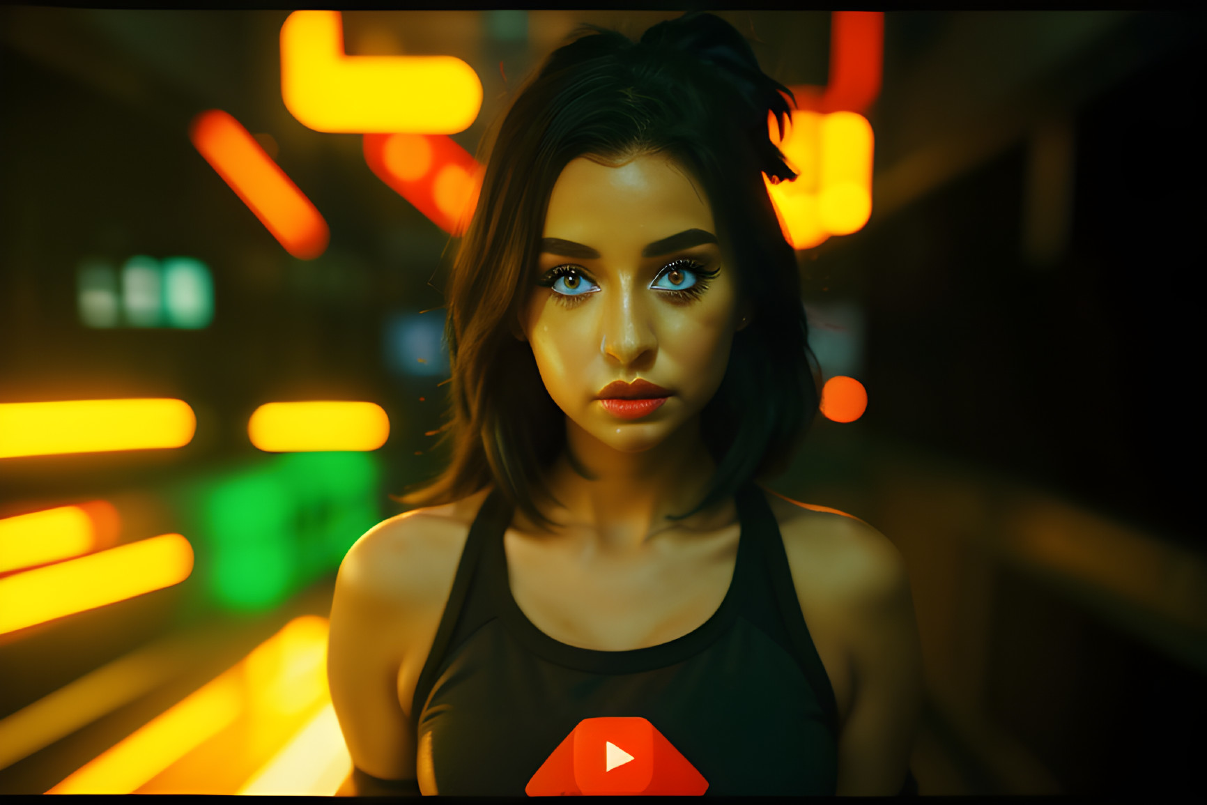 Girl with Icons | Deep Dream Generator