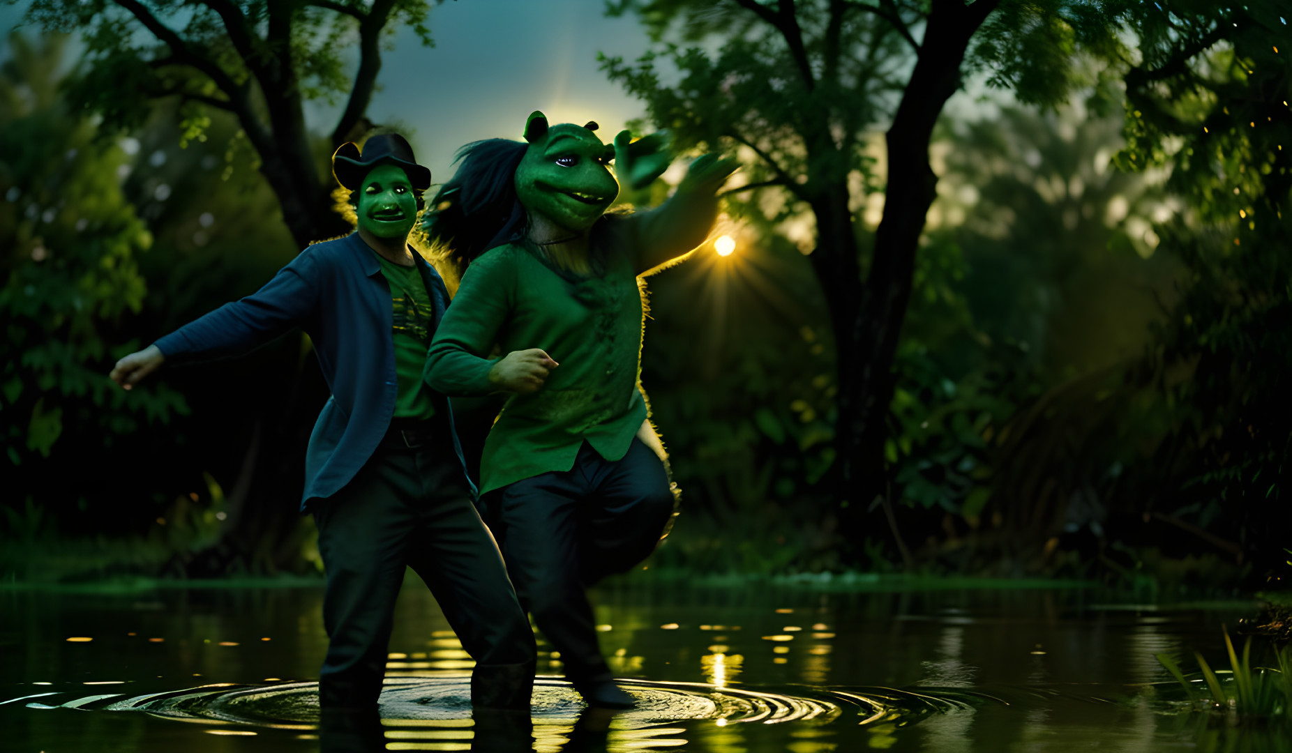 Motion Control 2 - Shrek ogre dancing in swamp | Deep Dream Generator